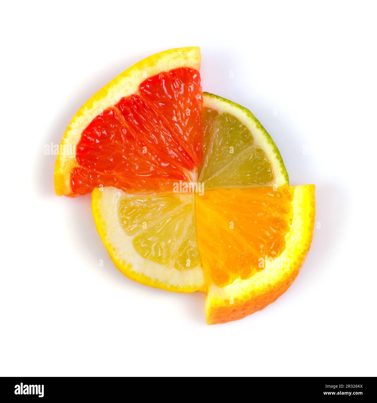 Sliced citrus orange grapefruit lemon Cut Out Stock Images & Pictures ...