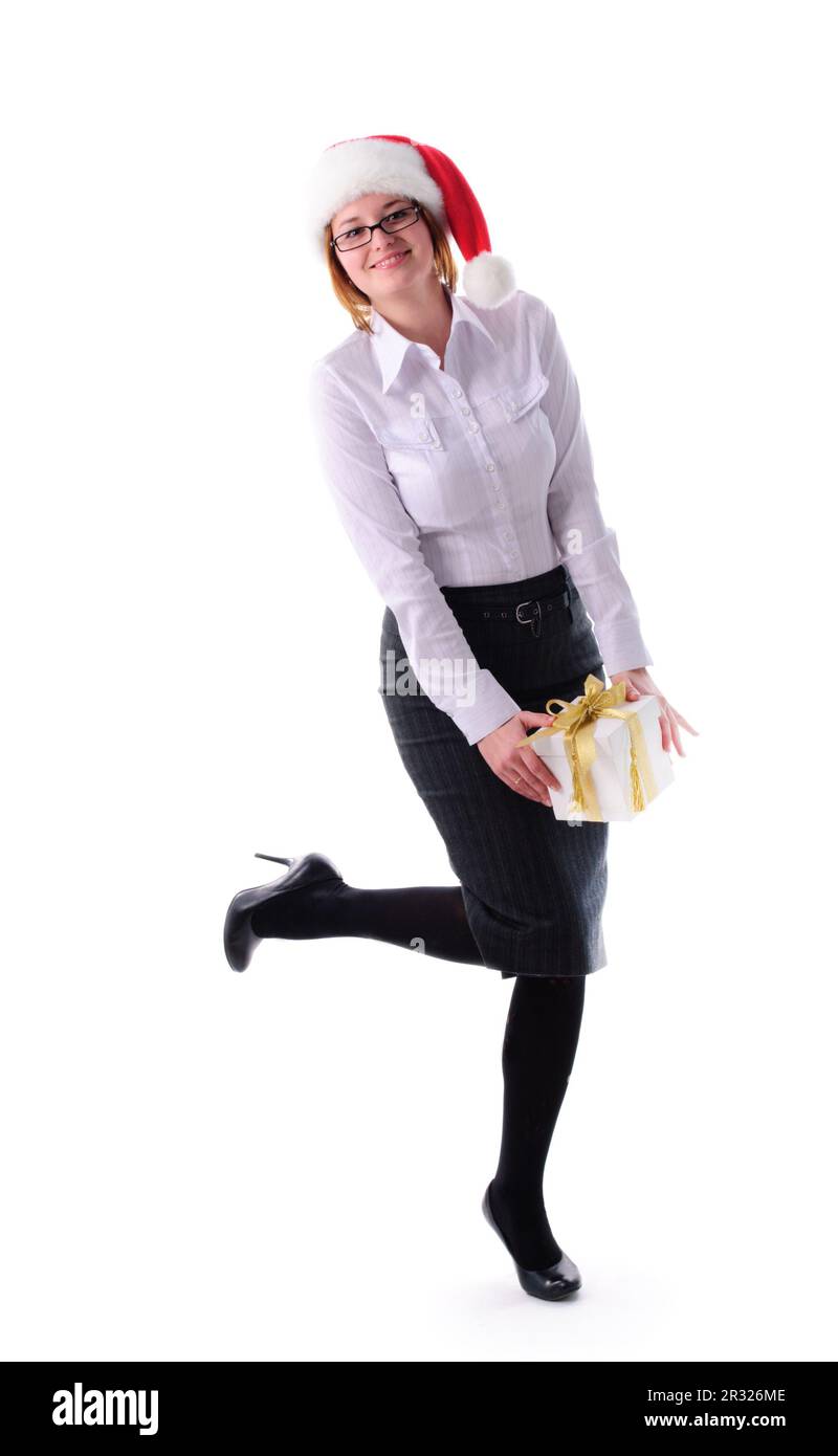 Office santa girl Stock Photo - Alamy
