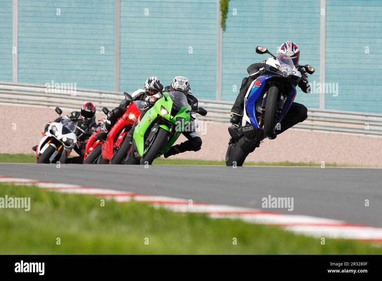 Motorcycles on a race track Stock Photo - Alamy