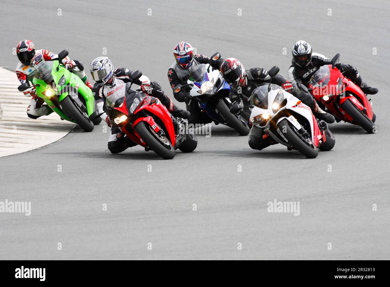 Motorcycles on a race track Stock Photo - Alamy