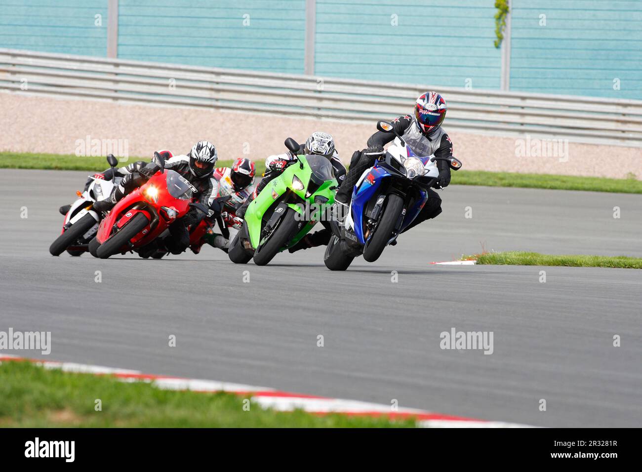 Motorcycles on a race track Stock Photo - Alamy