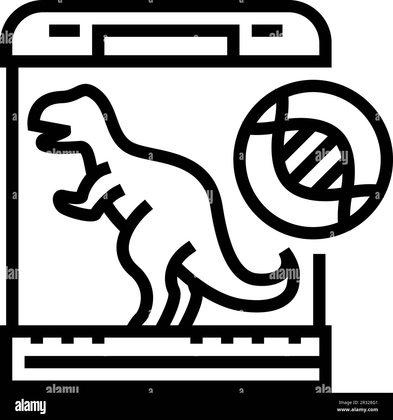 extinct species resurrected future technology line icon vector ...