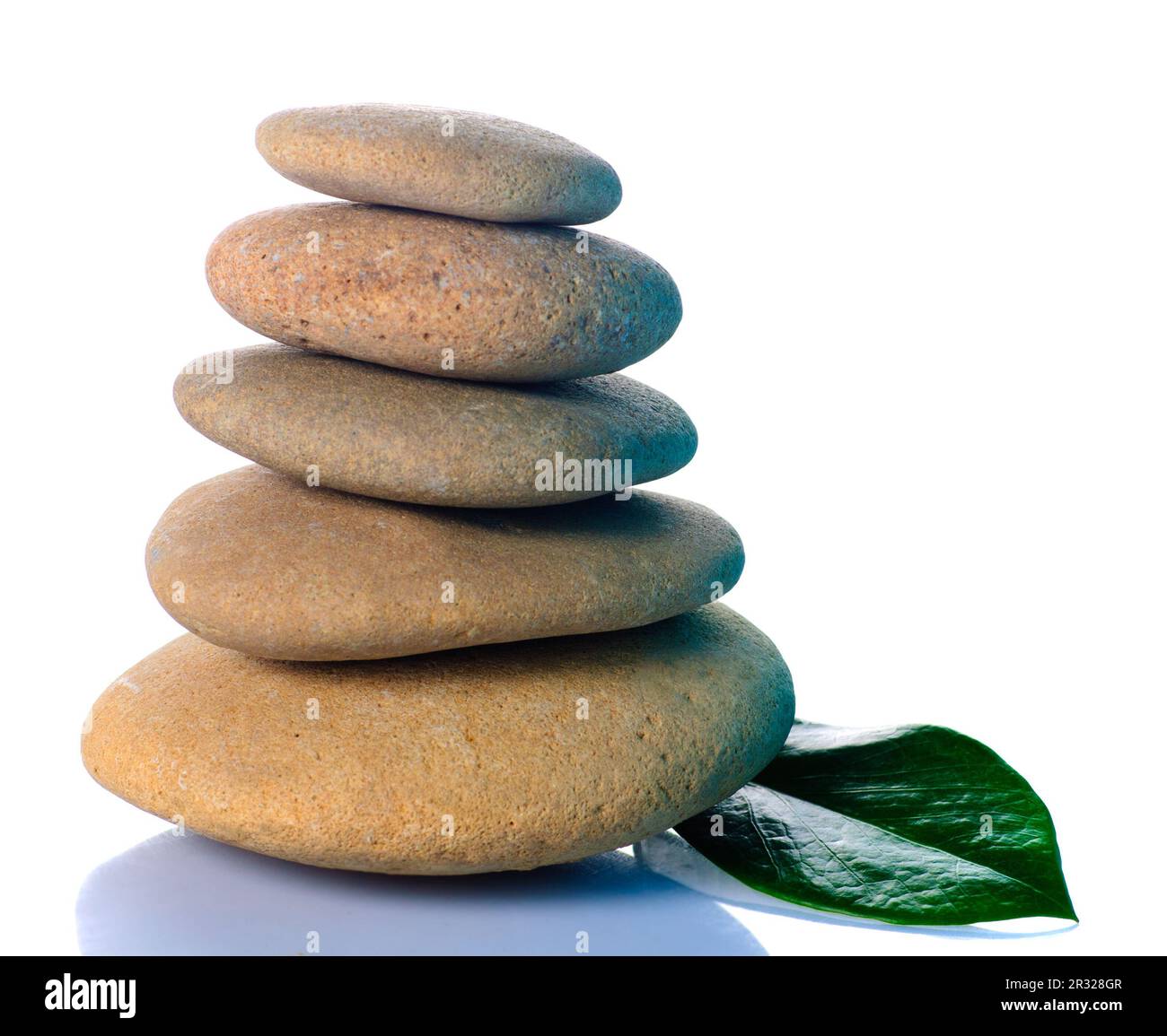 Stone's pyramid isolated Stock Photo - Alamy
