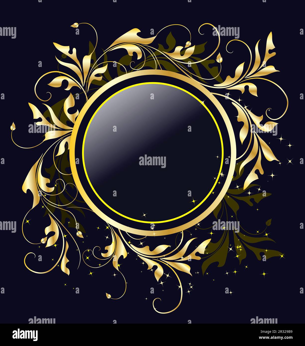 Frame template leaf elements hi-res stock photography and images - Alamy