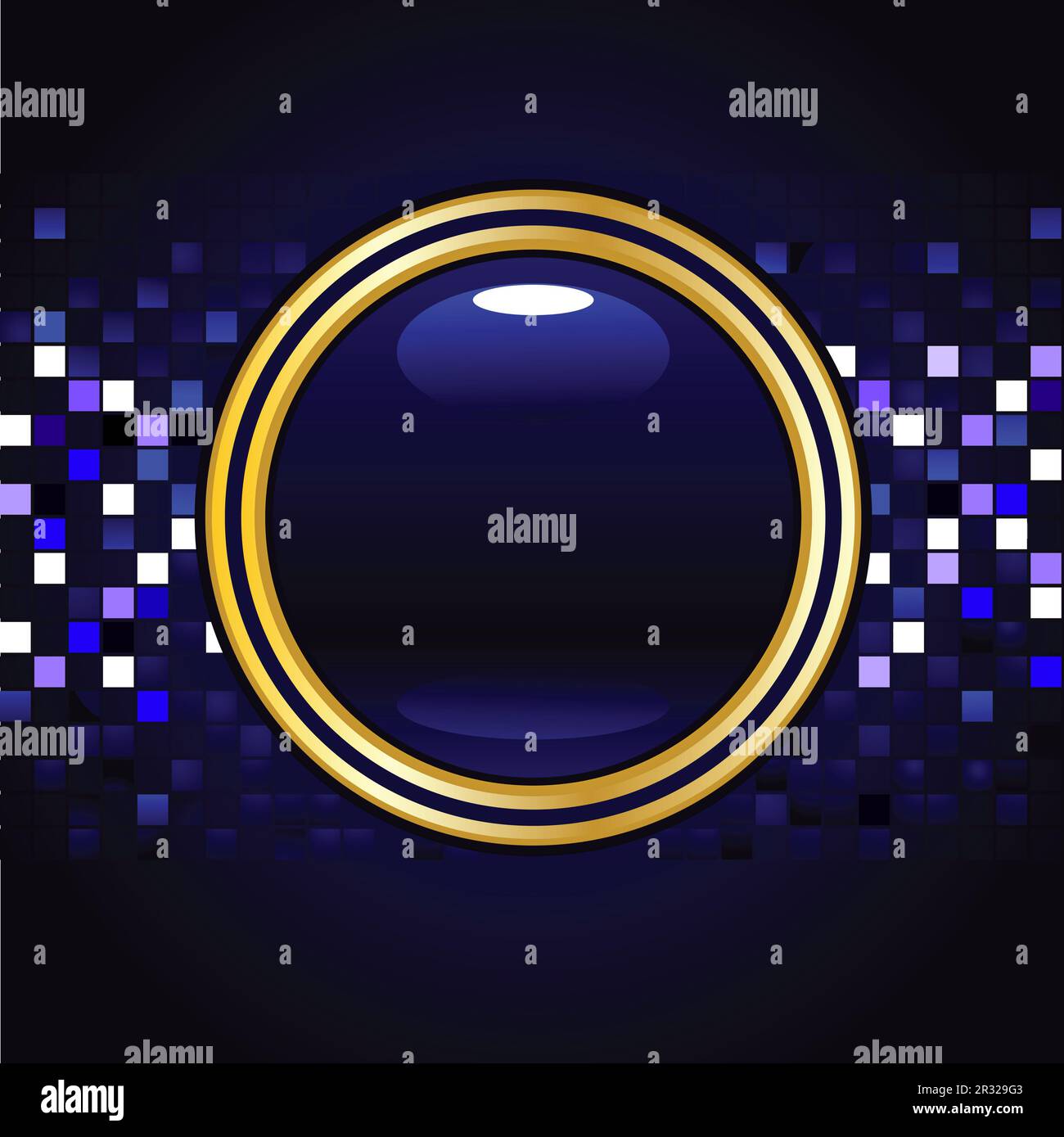 Golden frame with pixel background Stock Photo - Alamy