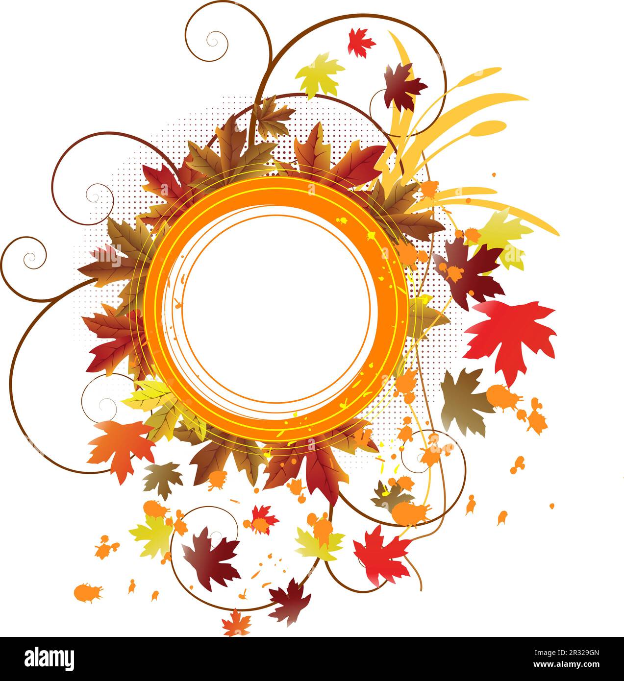 Simple falling leaves leaf Cut Out Stock Images & Pictures - Alamy