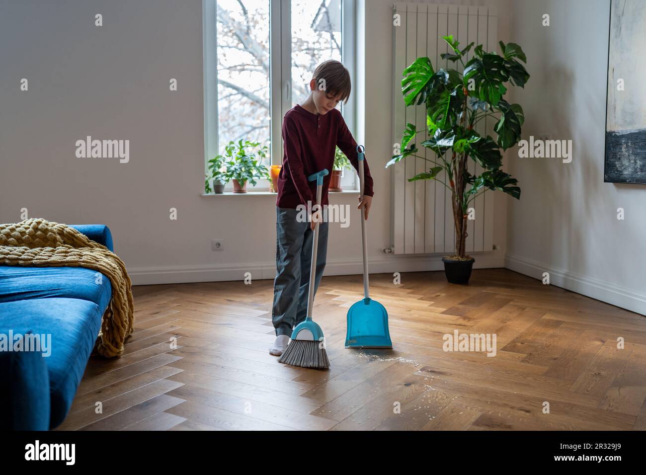 Household chores for children Stock Photo - Alamy