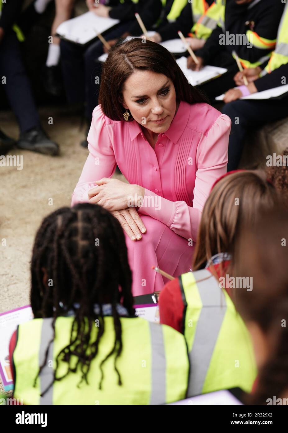 The Princess of Wales with pupils from schools taking part in the first ...