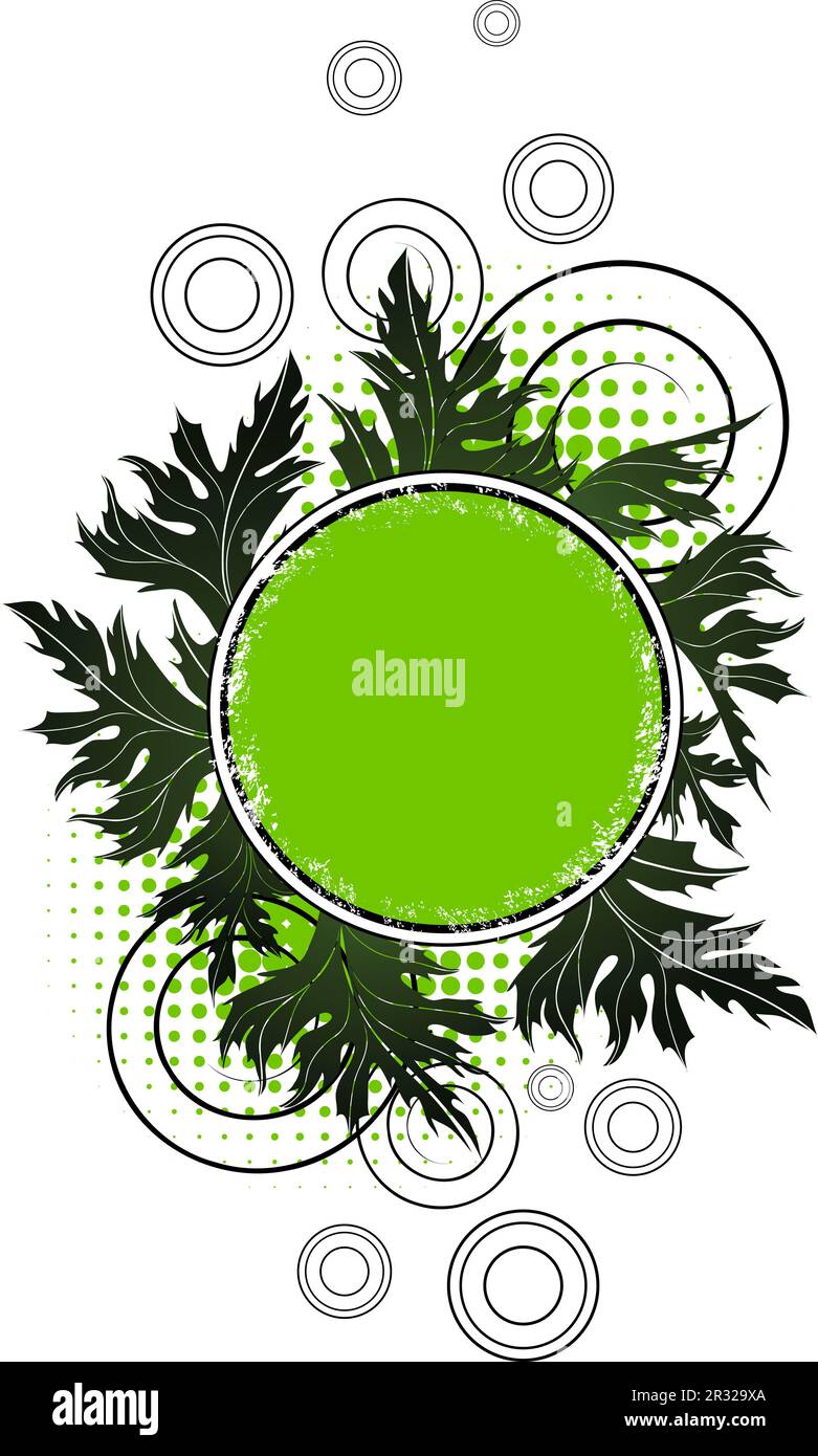 Green floral art Cut Out Stock Images & Pictures - Alamy
