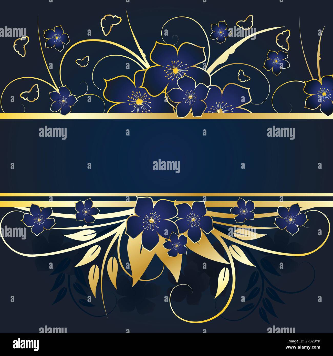 Gold floral vintage frame hi-res stock photography and images - Alamy