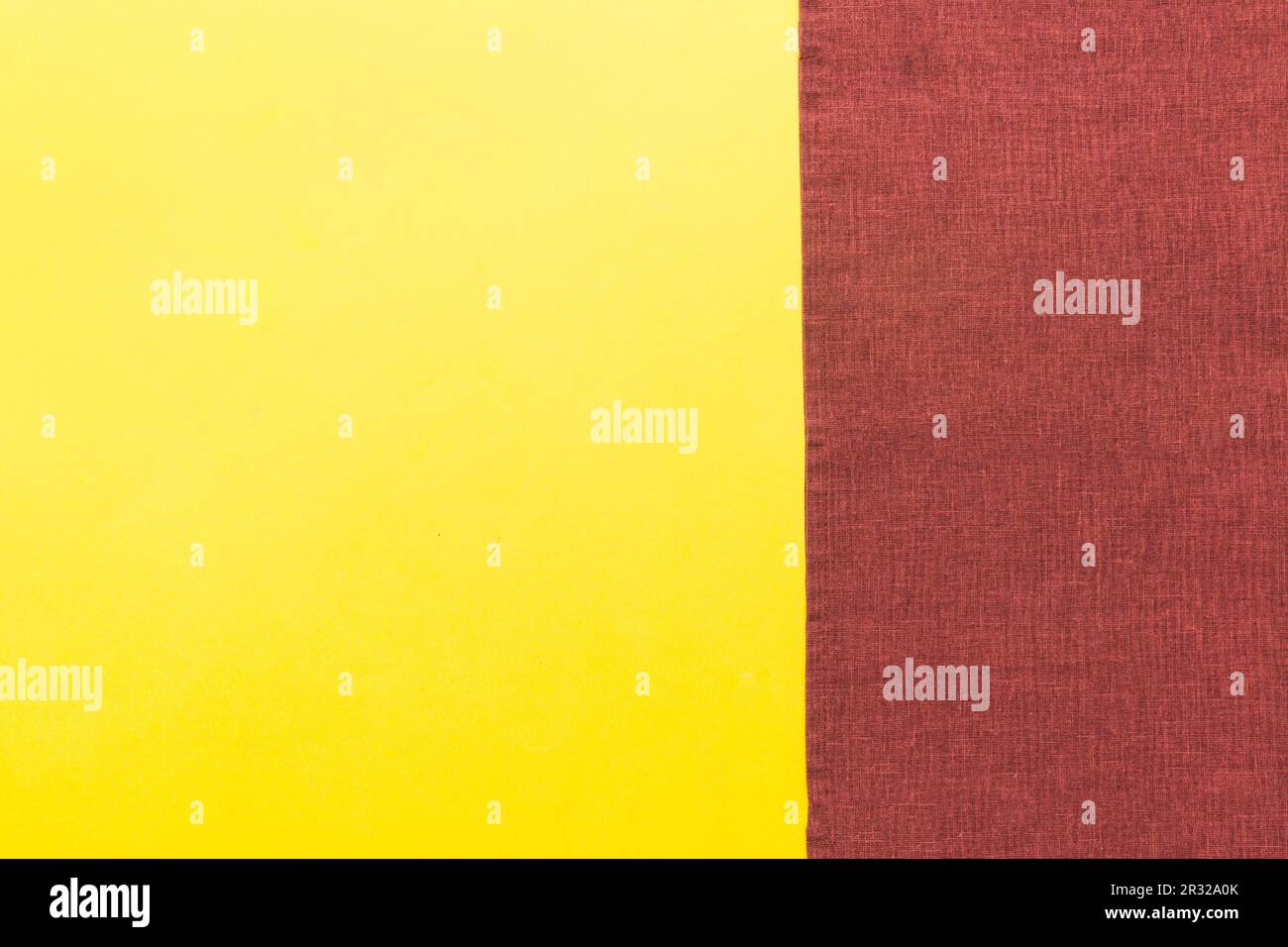 top view with red empty kitchen napkin isolated on table background ...