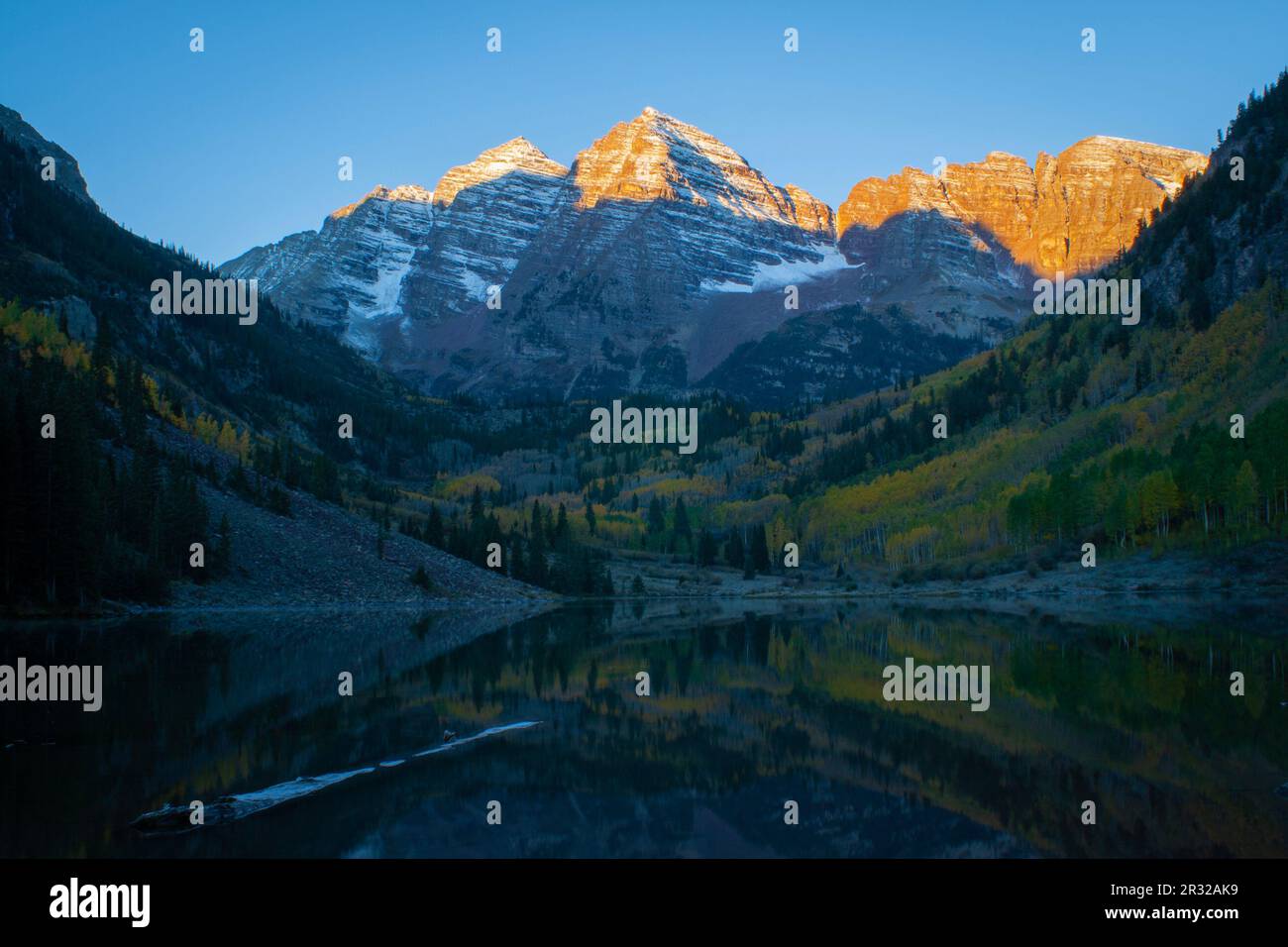 Sunrise, Autumn, Maroon Bells, Colorado Stock Photo - Alamy