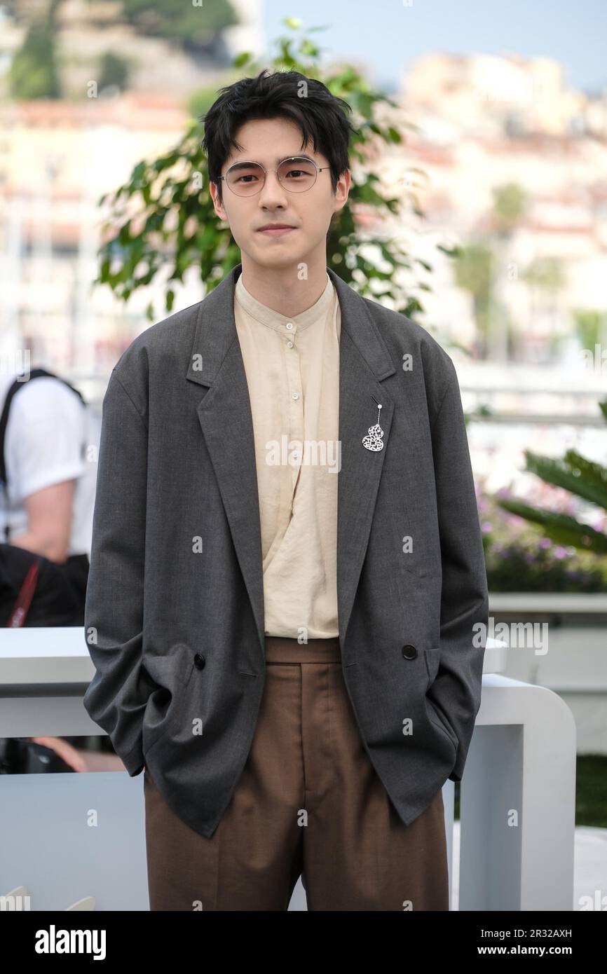 Cannes, France. 22nd May, 2023. Haoran Liu photographed during the photocall for The Breaking ...