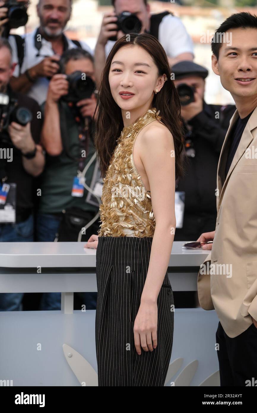 Cannes, France. 22nd May, 2023. Dongyu Zhou photographed during the ...