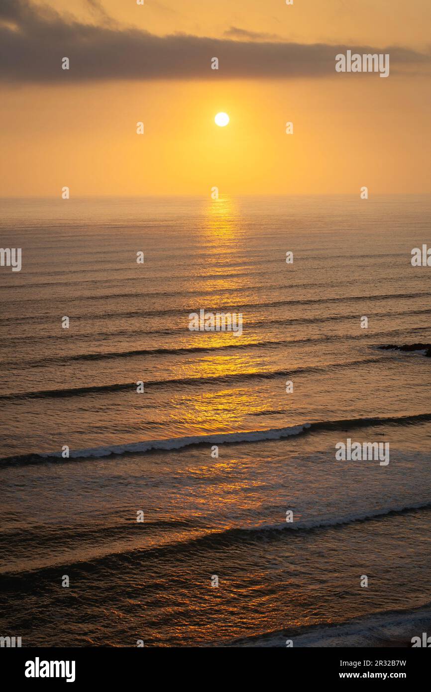 Sunset, Pacific Coast, Lima Peru Stock Photo - Alamy