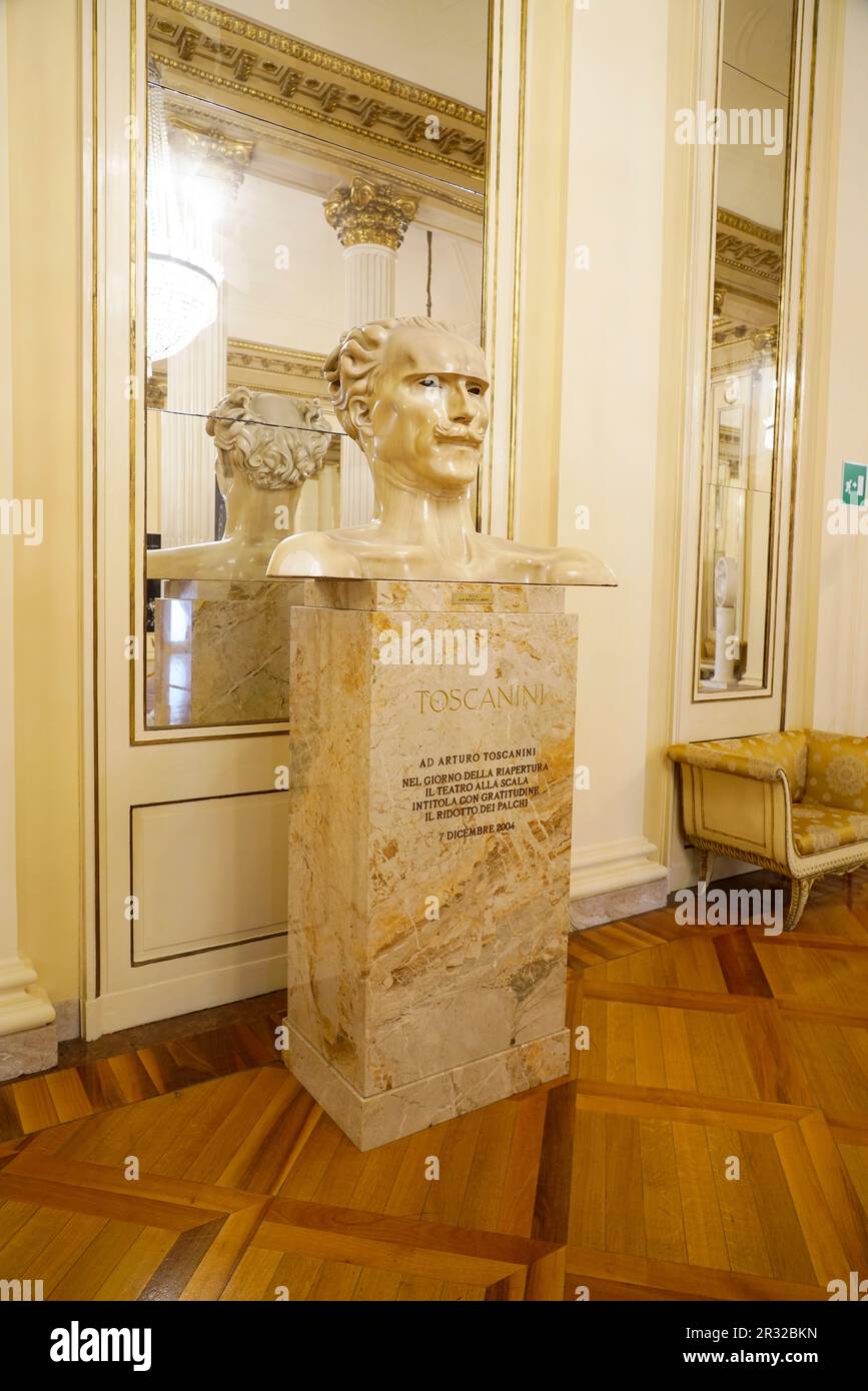 Marble bust of Arturo Toscanini composer and musician, Museo Teatrale ...