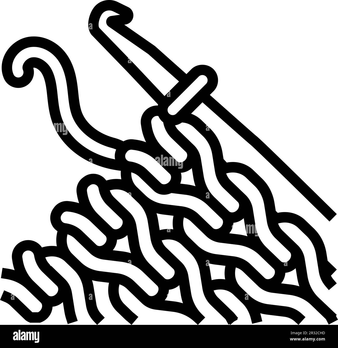 crochet knitting wool line icon vector illustration Stock Vector Image ...