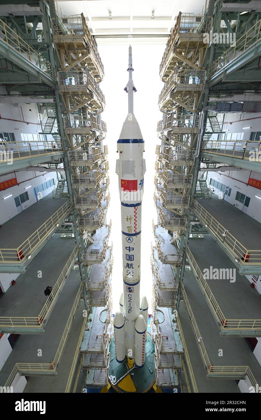 Jiuquan, China. 22nd May, 2023. The combination of the Shenzhou-16 ...
