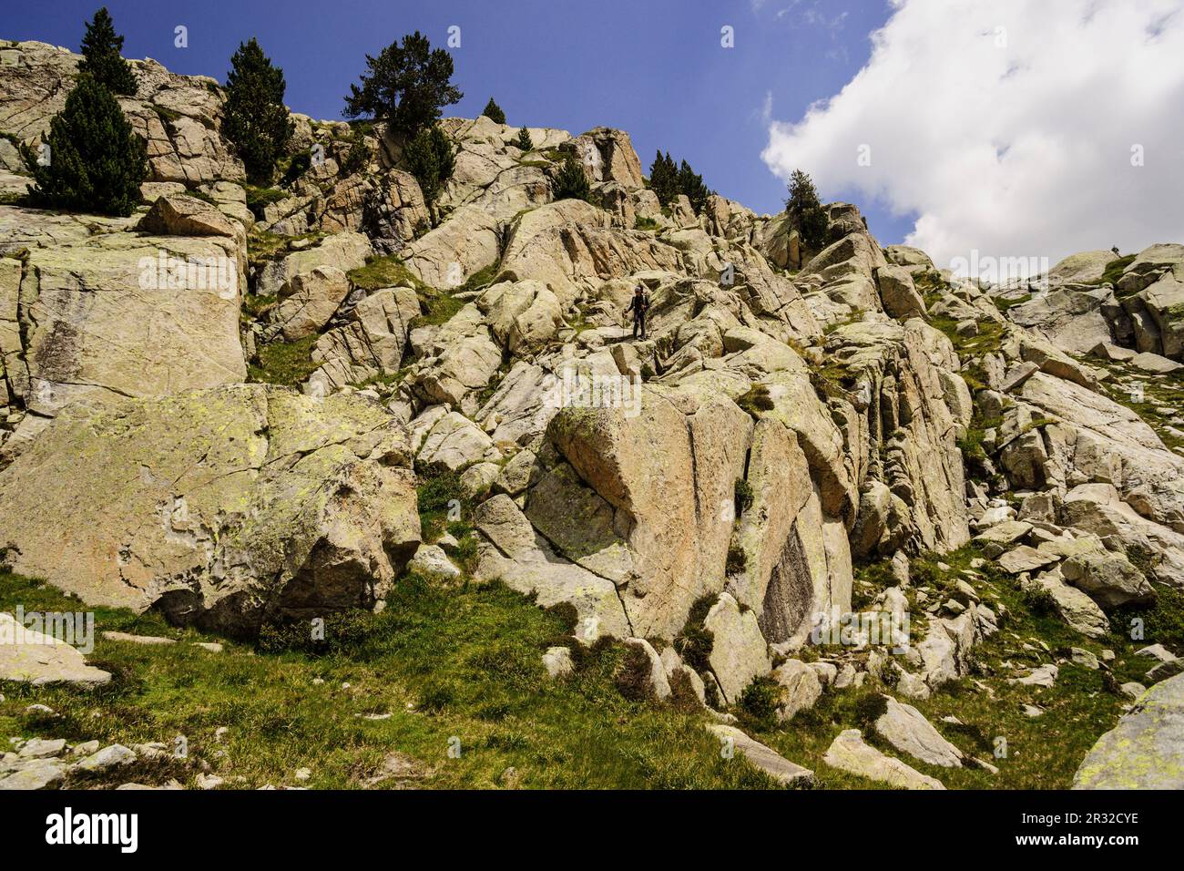 Los Millares road, Gistaín Valley, Aragonese Pyrenees, Huesca, Spain ...