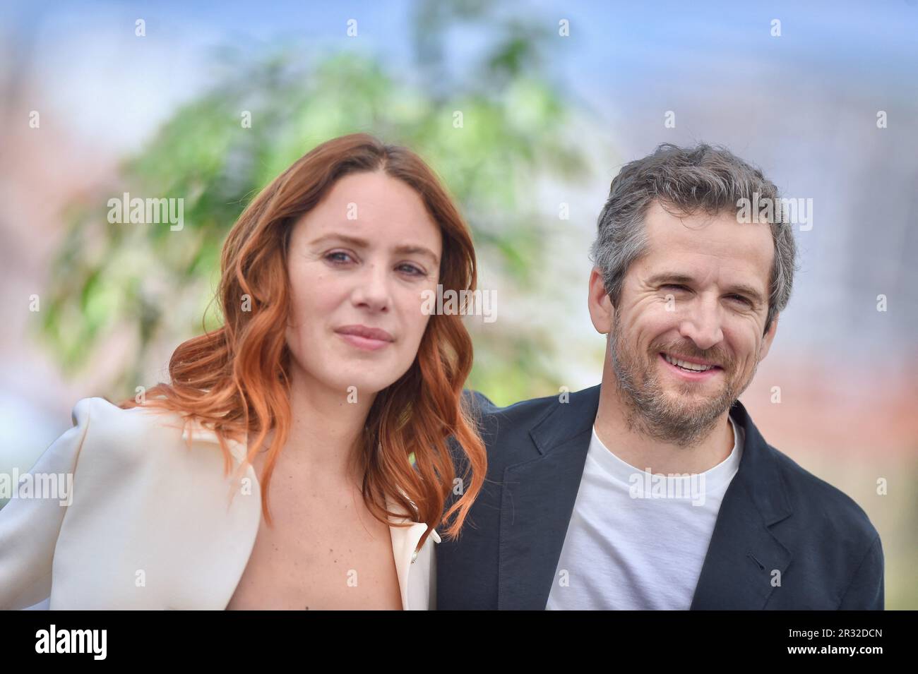 Cannes, France. 22nd May, 2023. Laetitia Dosch and Guillaume Canet ...