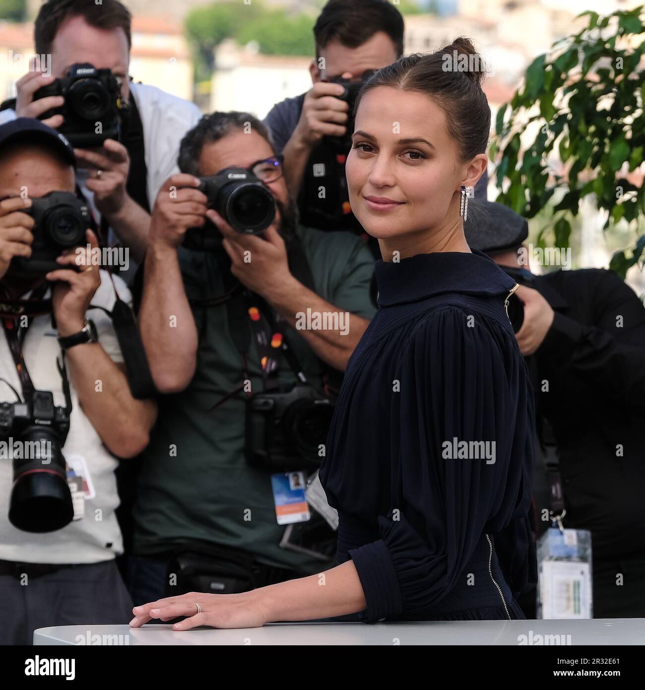 Cannes, France. 22nd May, 2023. Alicia Vikander photographed during the ...