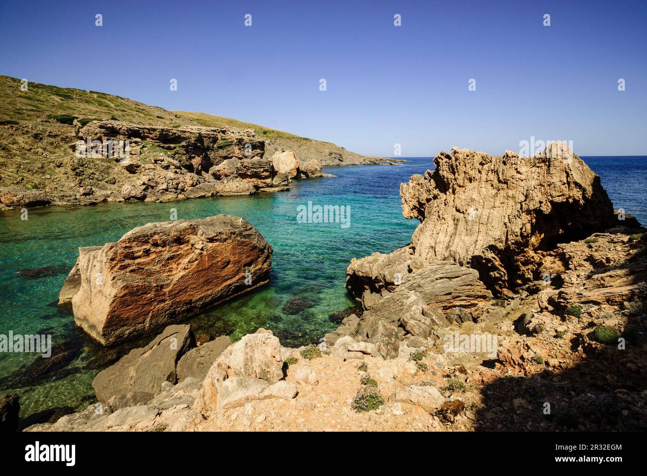 Playa de Cala En Calderer, Ferreries, Menorca, Islas Baleares, españa ...