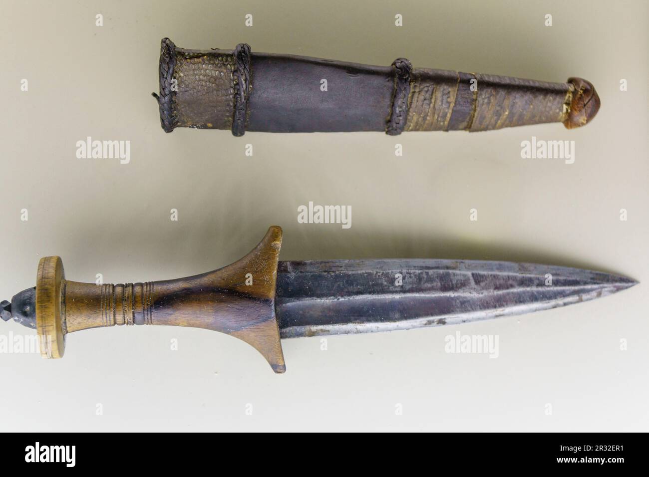 knife wuit scabbard, Nuba tribe, Sudan, 19th century, Castle of San ...