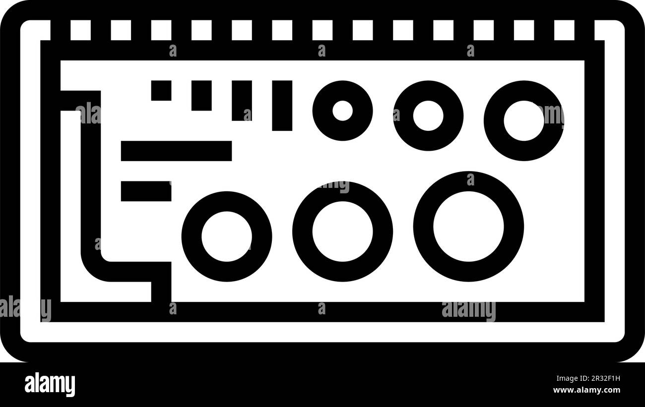 knitting gauge knitting wool line icon vector illustration Stock Vector ...