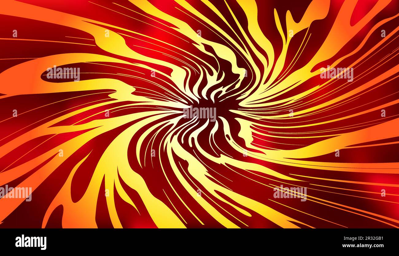 Red background with swirl of spiral energy. Spiral tunnel. Vector image ...