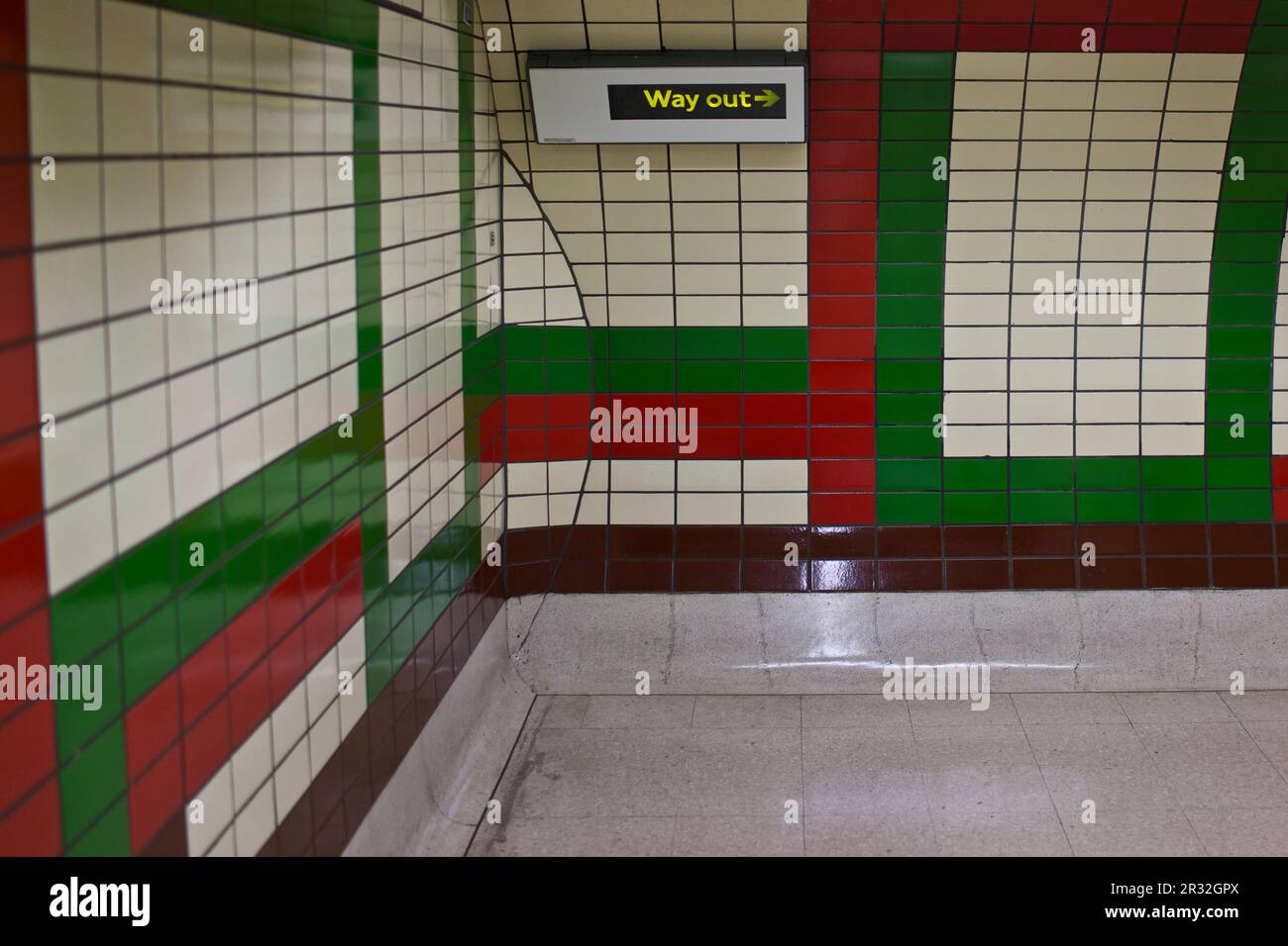 Way out tube exit Stock Photo - Alamy