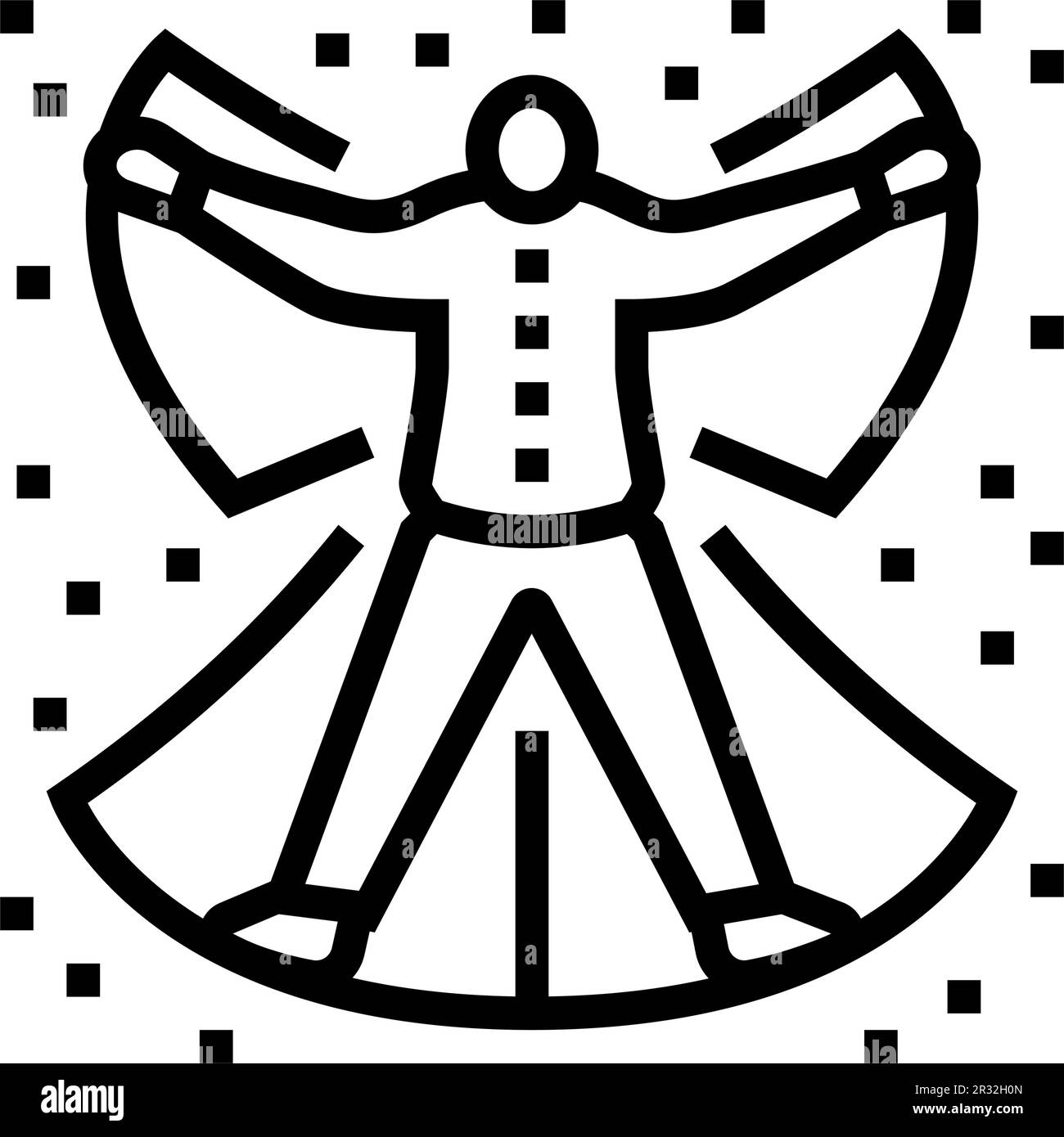 snow angel winter season line icon vector illustration Stock Vector ...