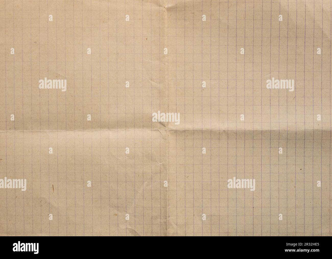 paper background - unfolded sheet of old squared paper from a mid ...