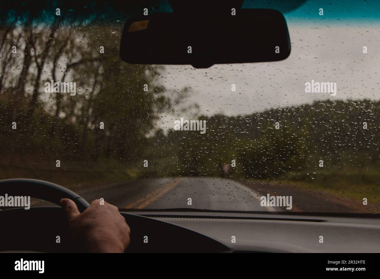 street view from inside the car Stock Photo - Alamy