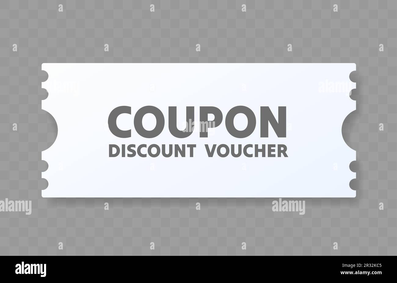 paper coupon on transparent background, promo voucher. Vector Stock ...