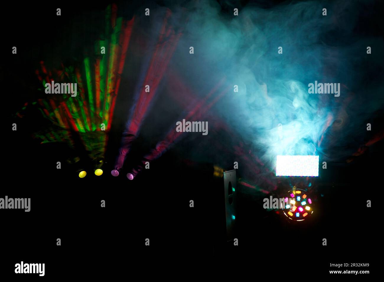 Disco laser fog Stock Photo - Alamy