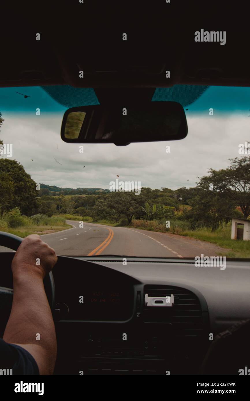 driving on empty street Stock Photo - Alamy