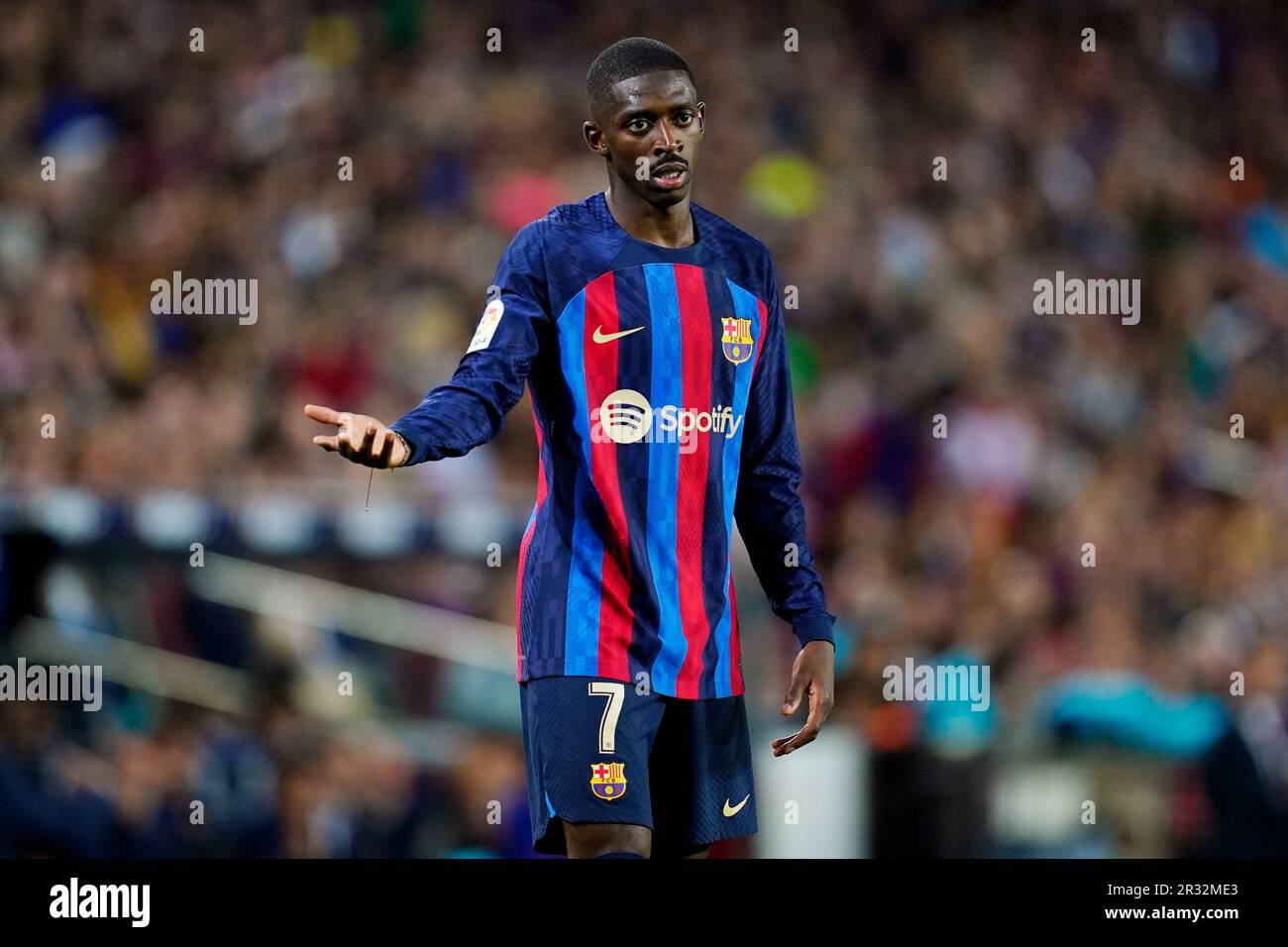 Ousmane Dembele of FC Barcelona during the La Liga match between FC ...