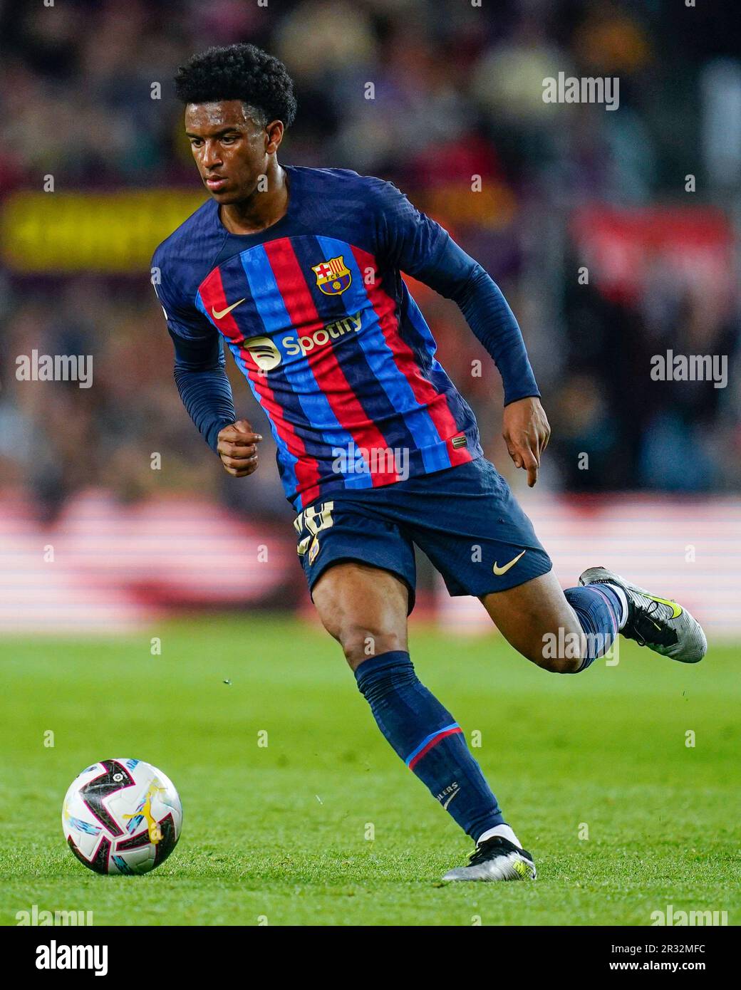 Alejandro Balde of FC Barcelona during the La Liga match between FC Barcelona and Real Sociedad ...