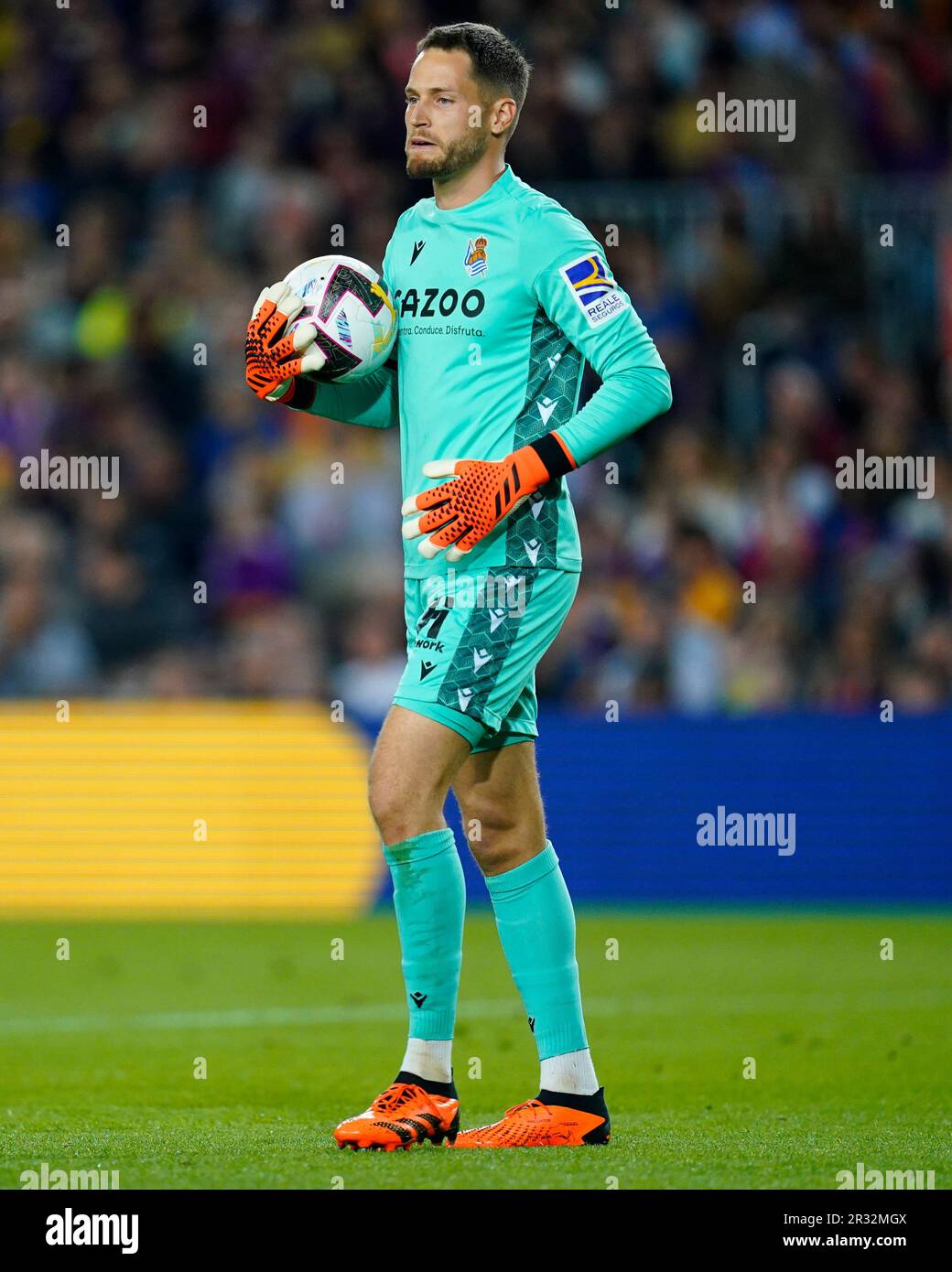 Alejandro Remiro of Real Sociedad during the La Liga match between FC ...