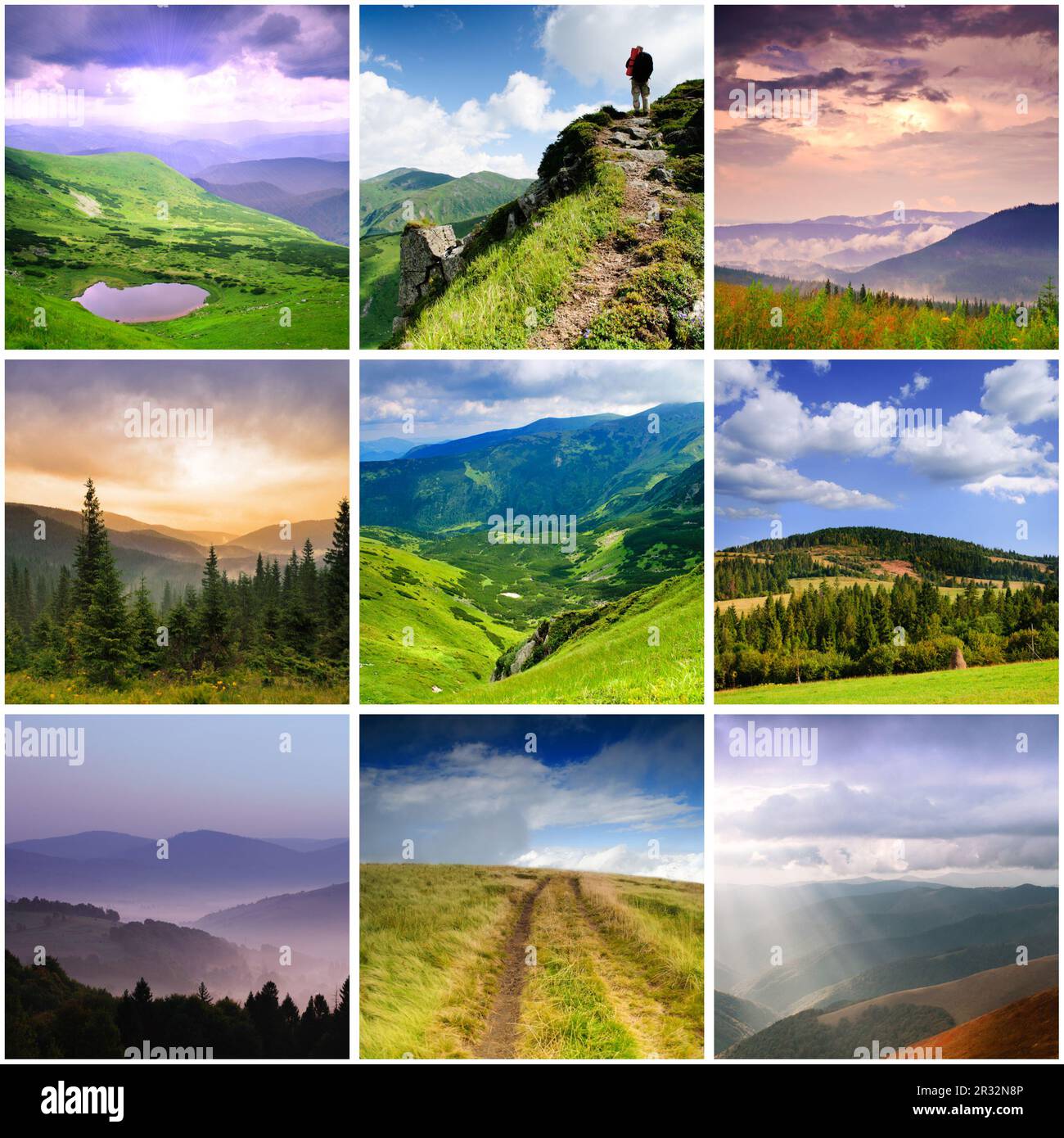 Mountains and sky view Cut Out Stock Images & Pictures - Alamy