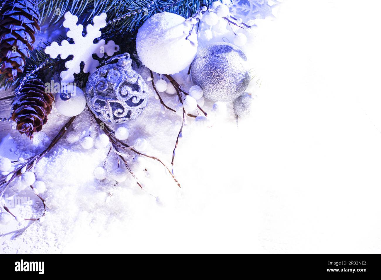 White christmas decor Stock Photo - Alamy