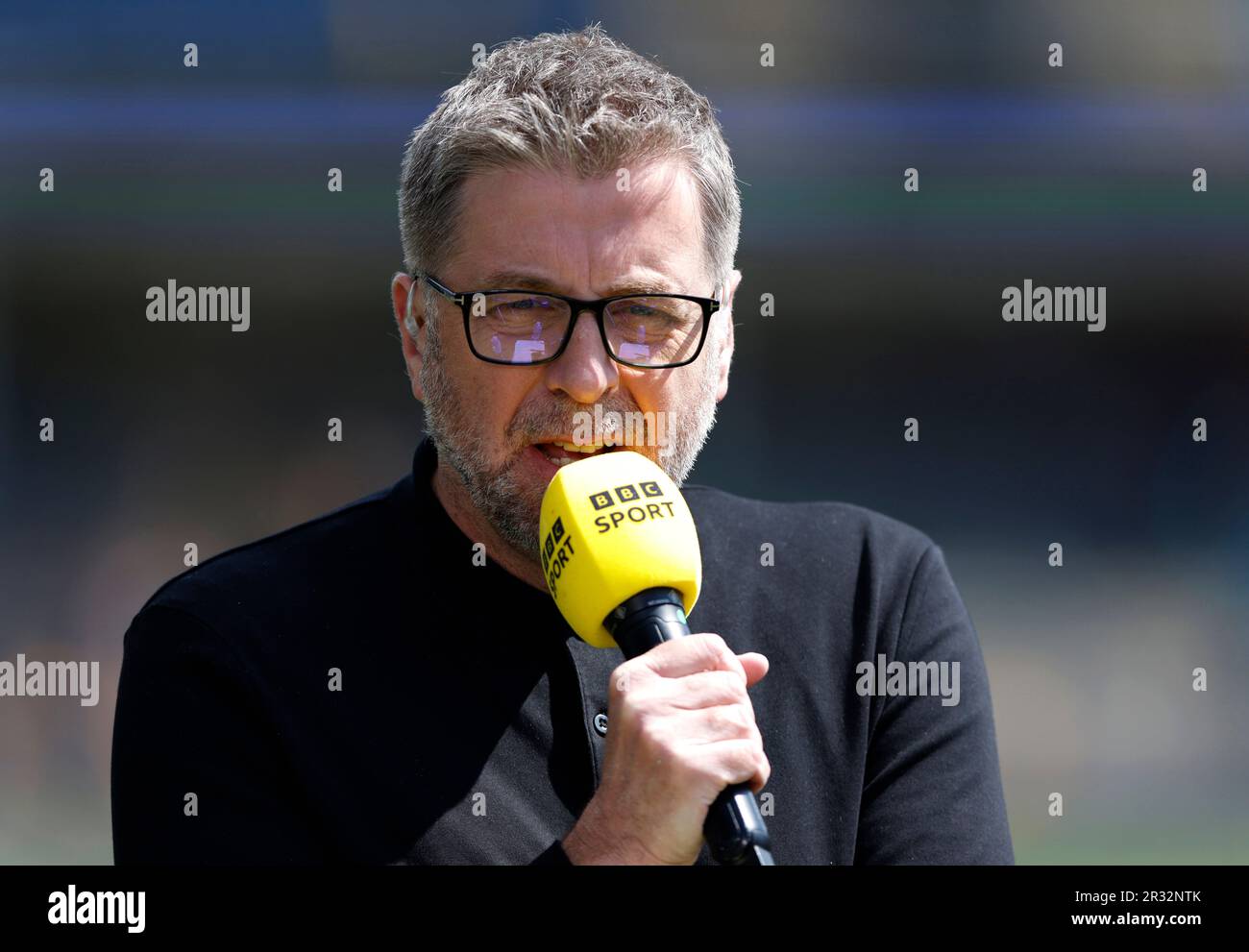 Mark Chapman, BBC sport tv and radio presenter at the the Betfred Super ...