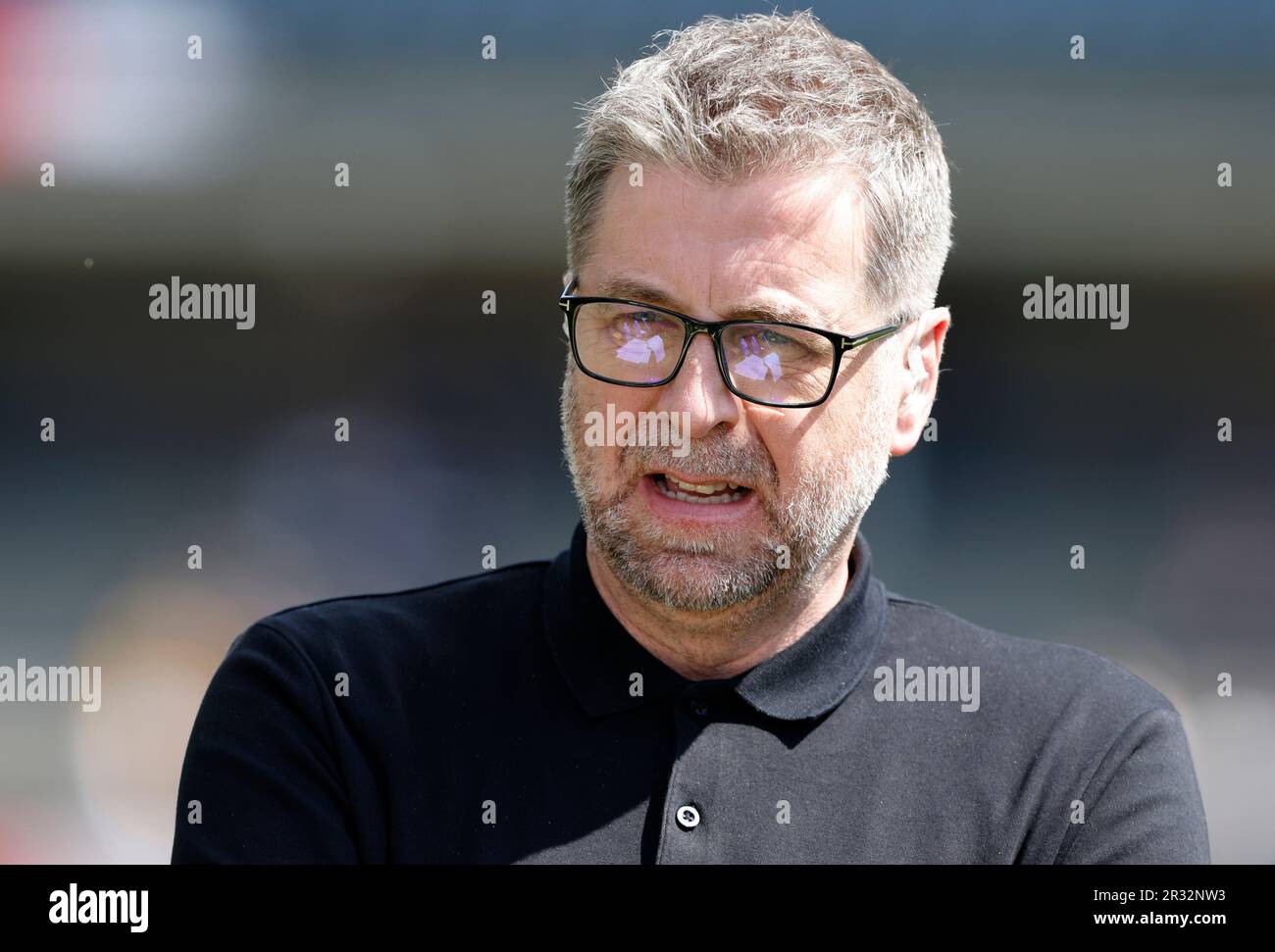Mark Chapman, BBC sport tv and radio presenter at the the Betfred Super ...