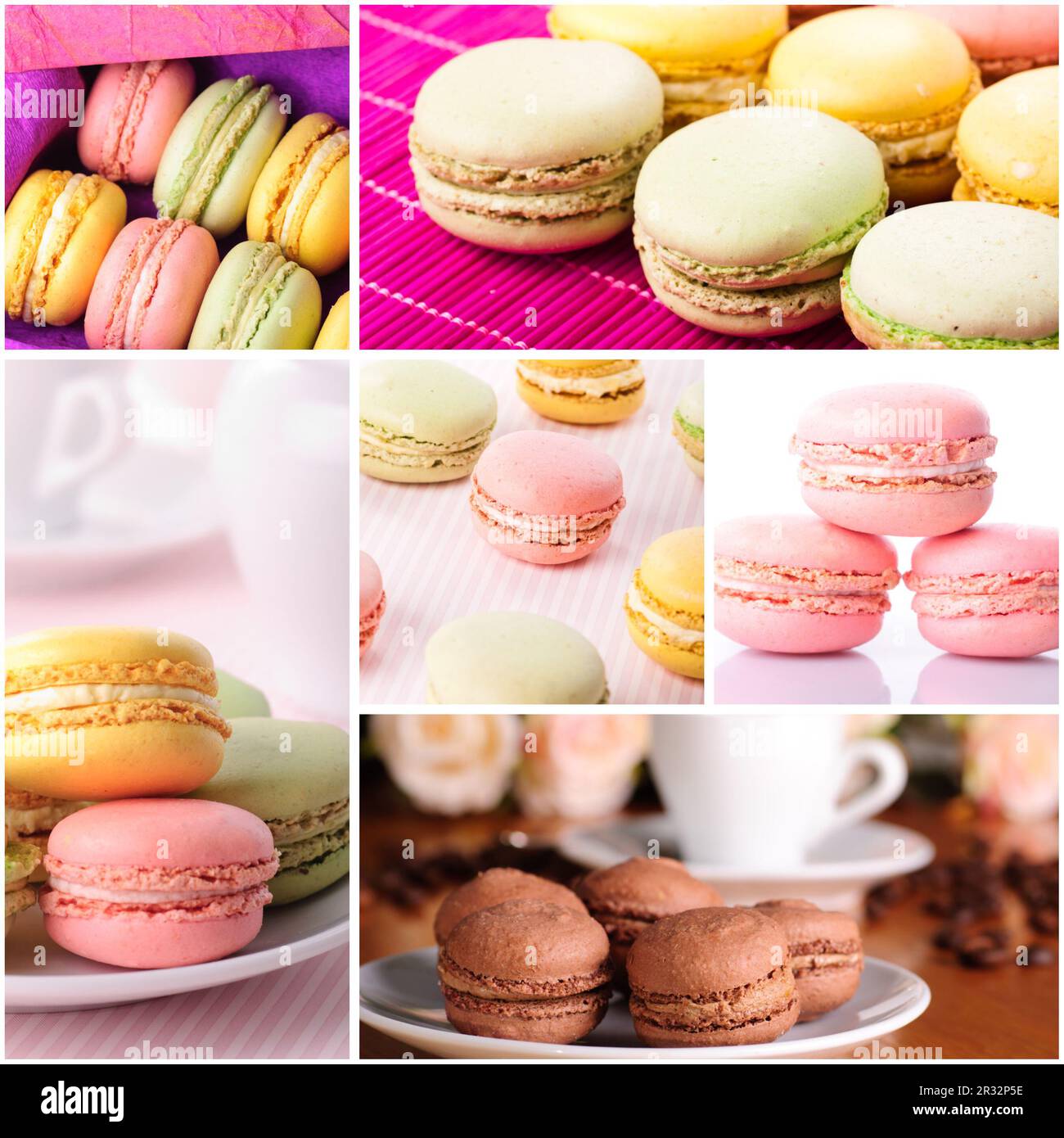 Collection macaroons Cut Out Stock Images & Pictures - Alamy