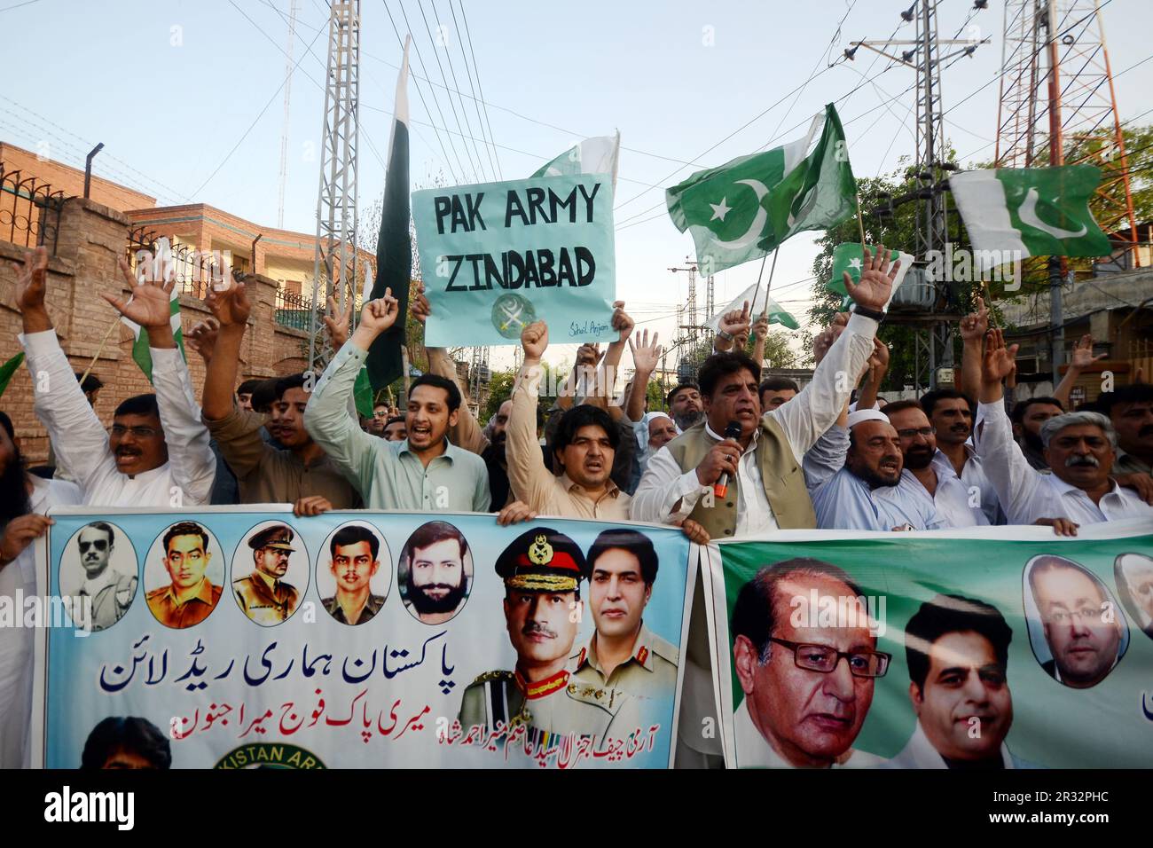 Peshawar, Pakistan. 21st May, 2023. Pakistan Muslim League leader ...