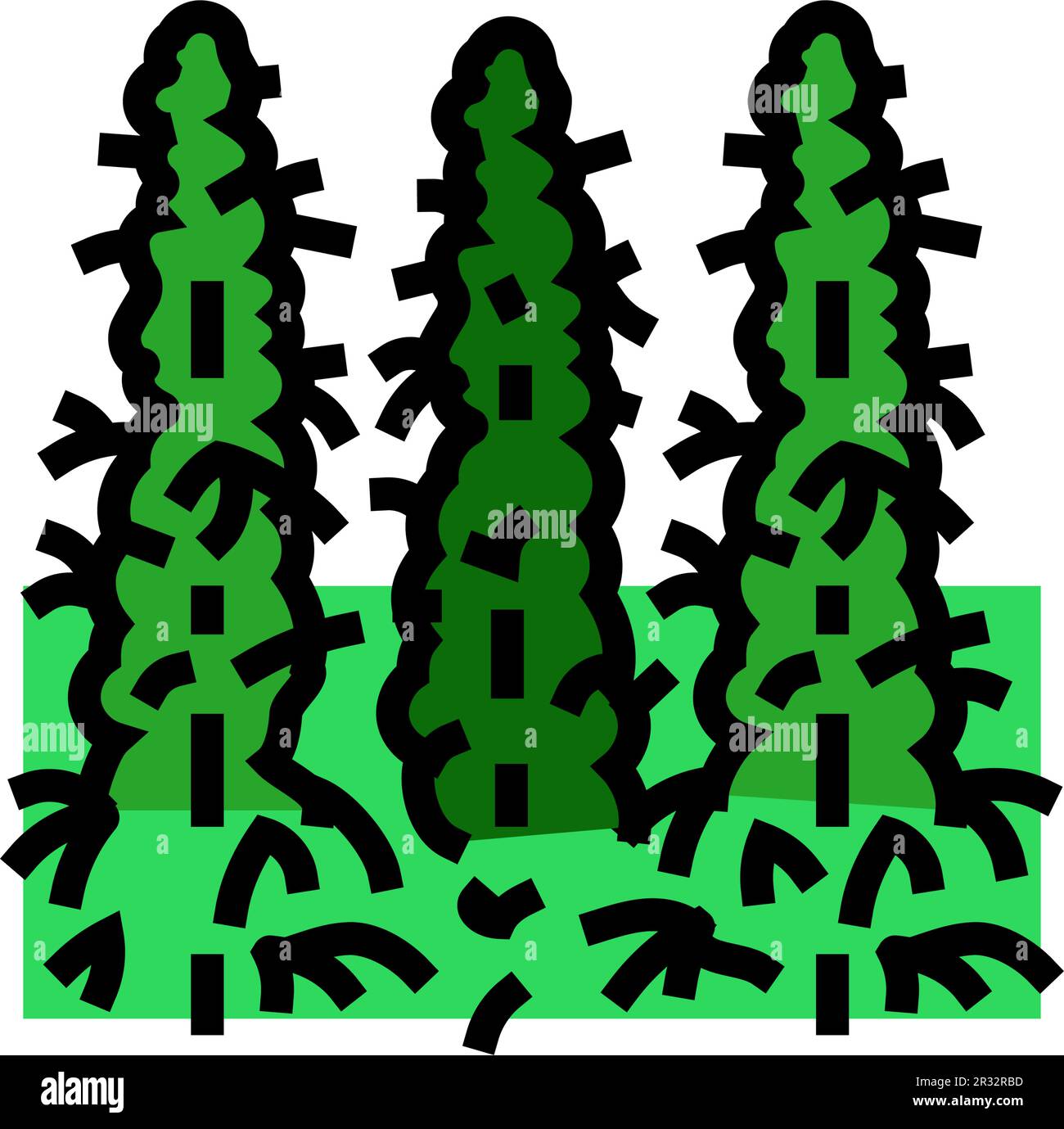 cannabis field color icon vector illustration Stock Vector Image & Art ...