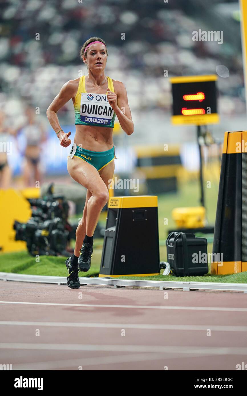 Melissa Duncan running the 5000m at the 2019 World Athletics ... Melissa Duncan running the 5000m at the 2019 World Athletics ...