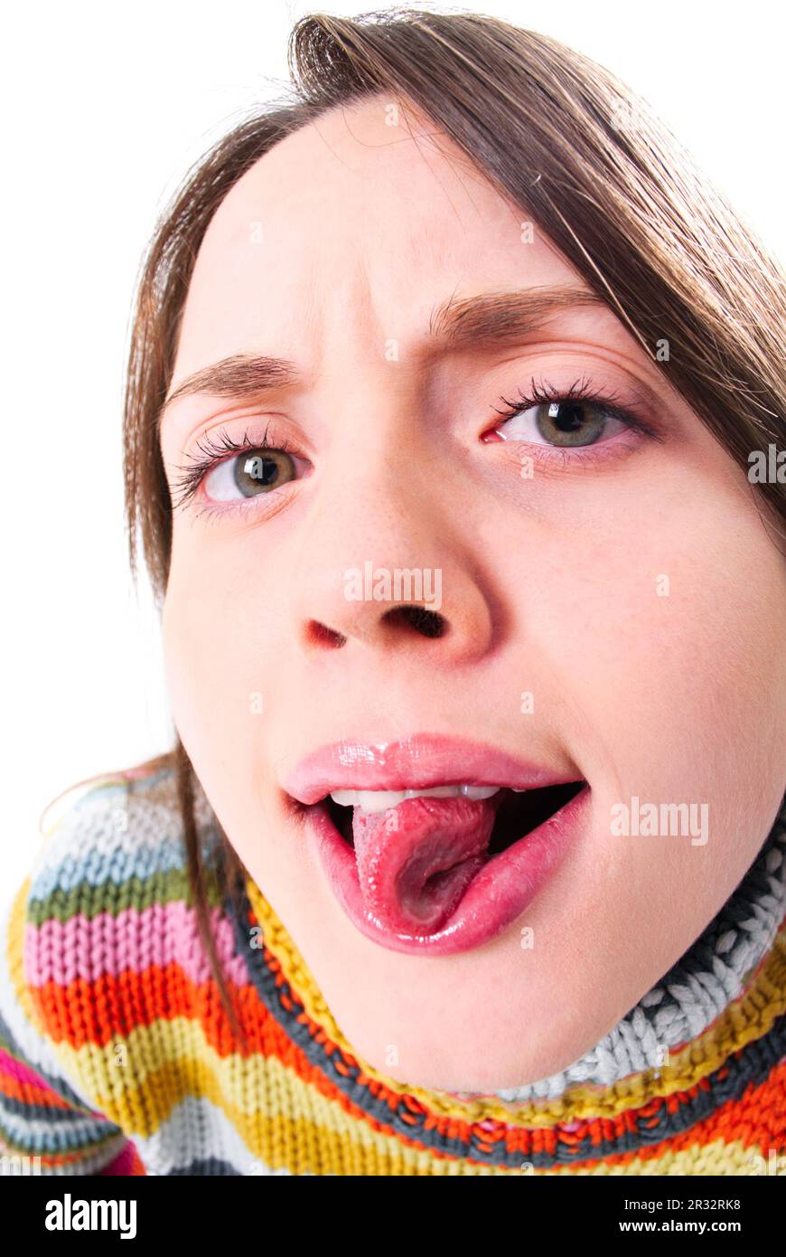 Funny girl face Stock Photo - Alamy