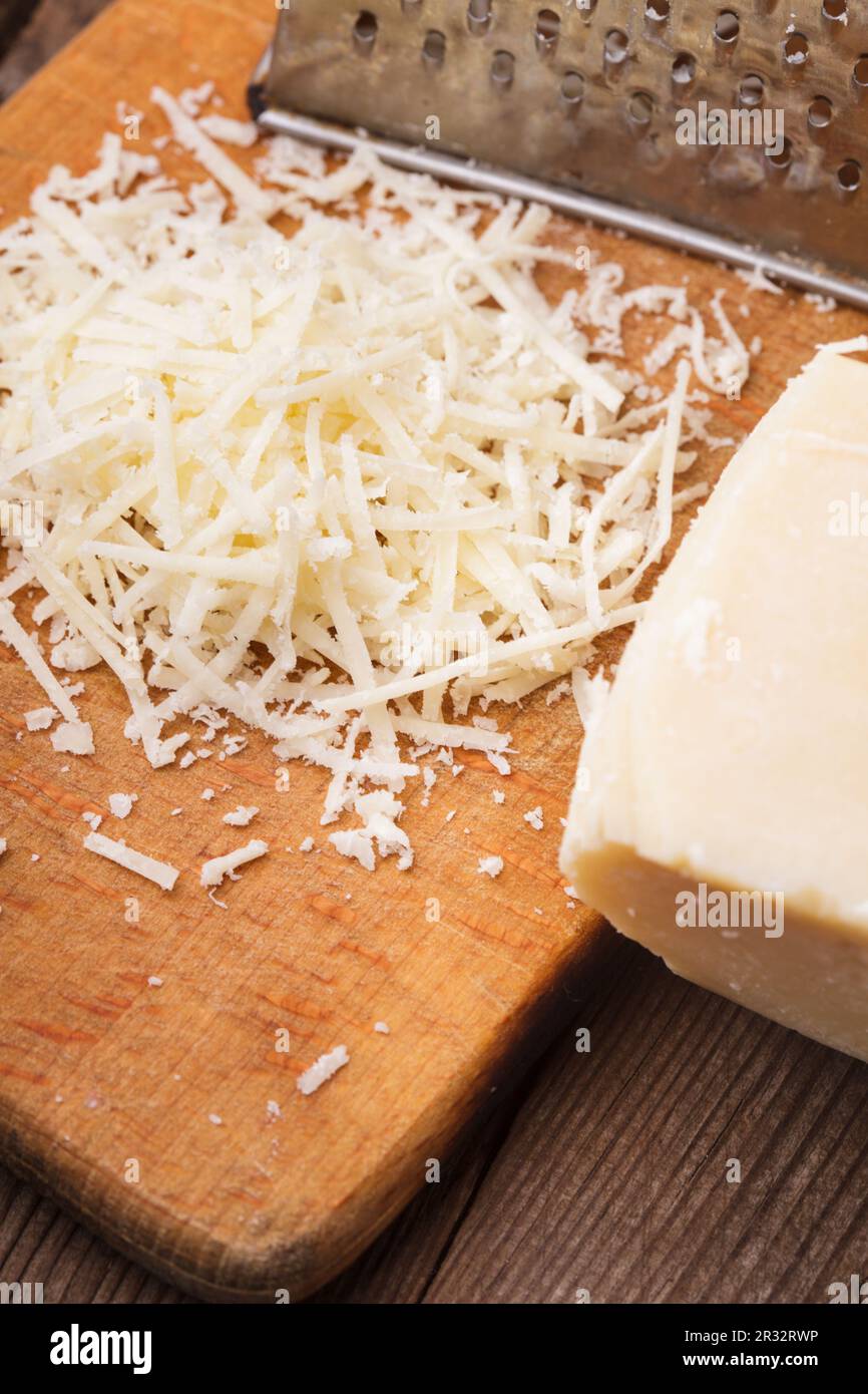 Grated Parmesan cheese Stock Photo - Alamy