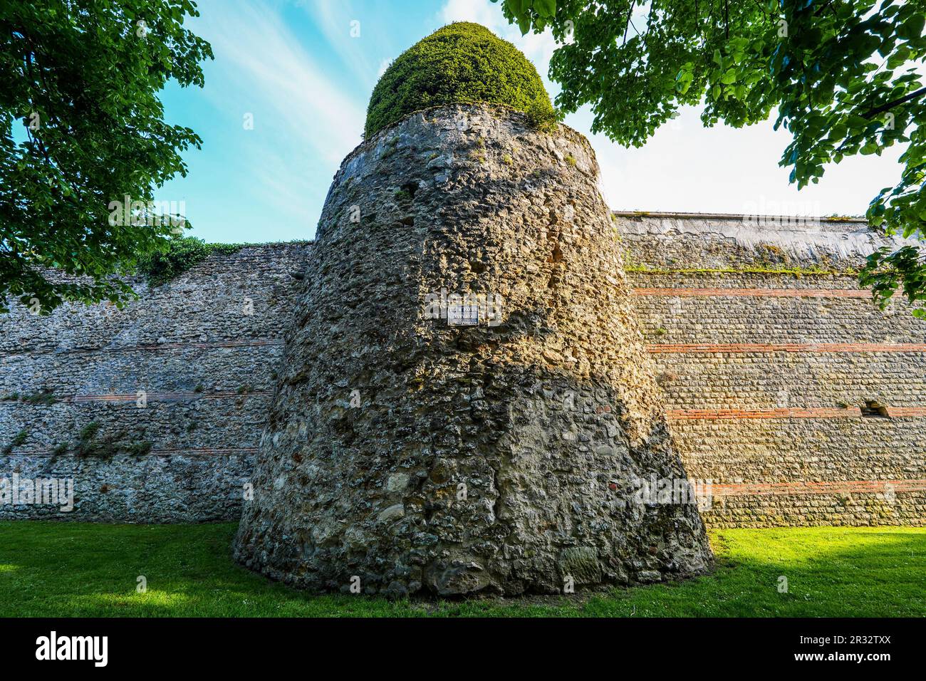Faude tower on the ancient ramparts of Meaux in the French department ...